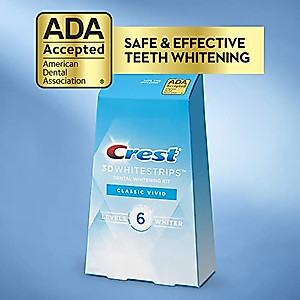 Crest 3D Whitestrips, Classic Vivid, Teeth Whitening Strip Kit, 20 Strips (10 Count Pack)