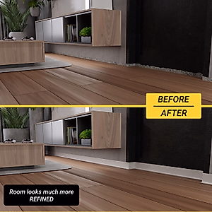 PAGONA Floor Trim Molding, Trim for Walls, Peel and Stick Baseboard, Flexible Trim Moulding, Skirting Boards for Walls, Flexible Baseboard Molding Trim, Wall Molding Trim, 4 Inch x 20 Feet