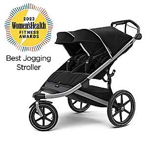 Thule Urban Glide 2 Jogging Stroller - Double Baby Stroller Perfect for Daily Strolling and Jogging - Features 5-Point Harness, Lightweight and Compact, Durable and Versatile Design for All Terrains