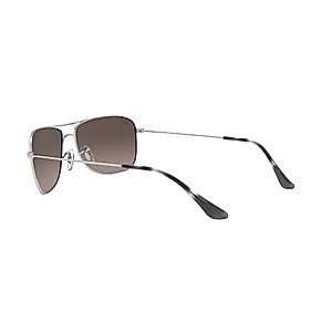 Ray-Ban RB3543 Chromance Aviator Sunglasses, Silver/Polarized Grey Mirrored Silver, 59 mm + 0