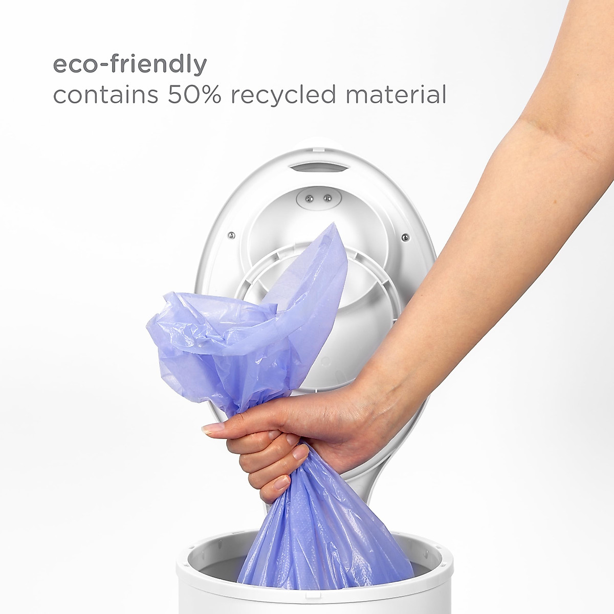 Ubbi Disposable Diaper Pail Plastic Bags, Value Pack, 75 Count, 13-Gallon Bags