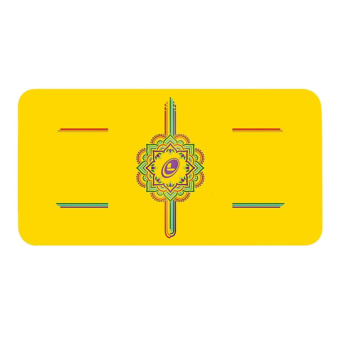 Liforme Yoga Pad - Free Yoga Bag, Patented Alignment System, Warrior-like Grip, Non-slip, Eco-friendly and biodegradable, 4.2mm thick pad for knee, elbow and hand support during Yoga (Yellow)