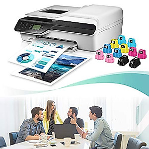 GREENBOX Compatible Ink Cartridges Replacement for HP 02 for HP Photosmart D7155 D7160 D7245 D7255 Black Cyan Magenta Yellow Light Cyan Light Magenta