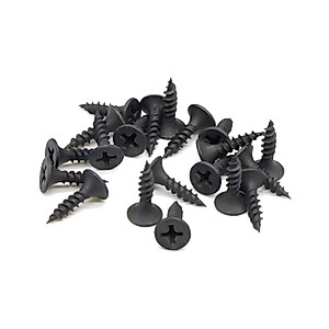 IMScrews 100pcs #6 x 5/8" Flat Head Phillips Drywall Screws Fine Thread Sharp Point Wood Screw, Carbon Steel 1022A, Black Phosphate
