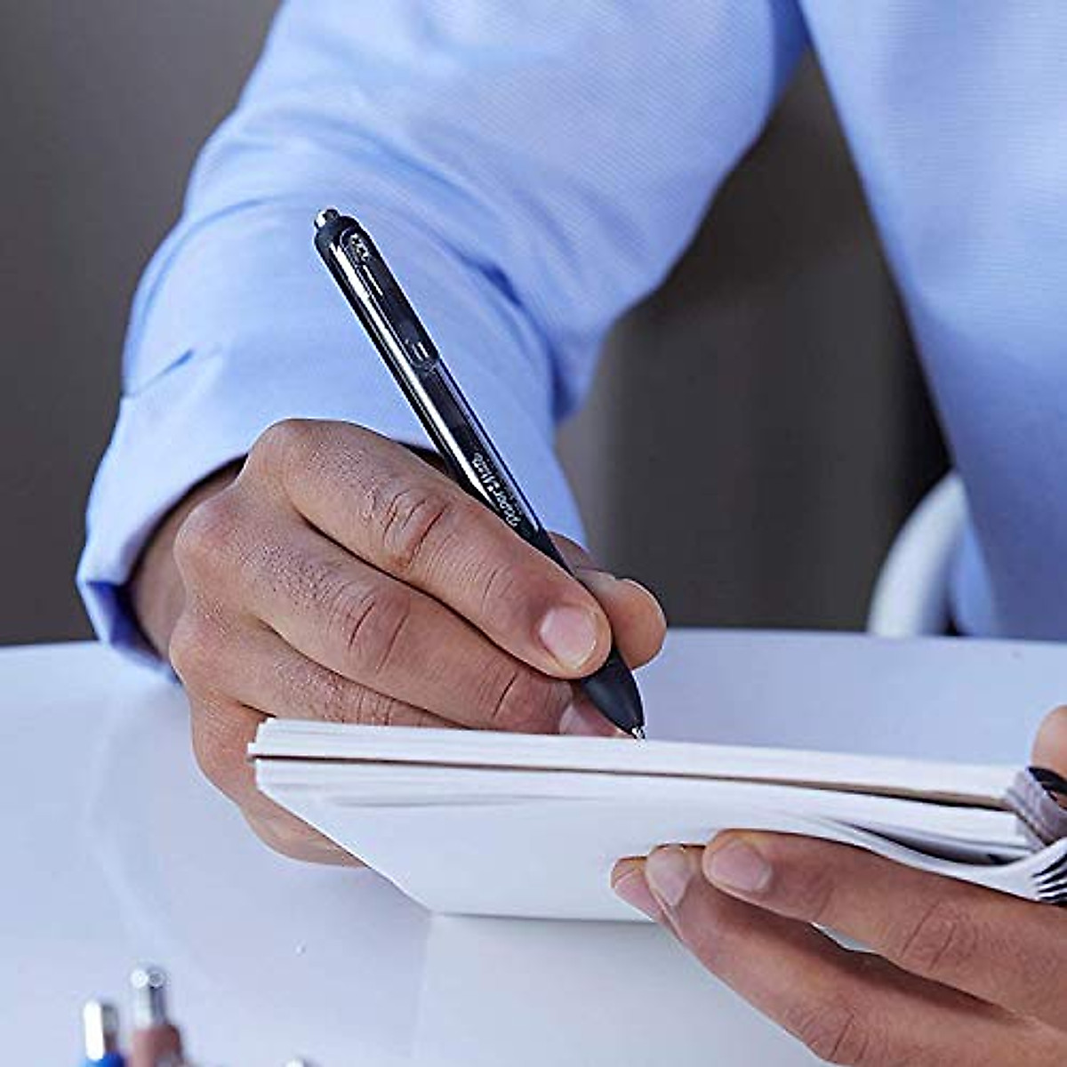 Paper Mate InkJoy Retractable Gel Pen, 0.7mm, Medium Point, 10-Count (Bright Blue)