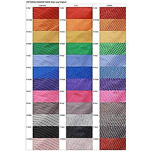 COTTONVILL EMANON Stripe Lazy Gingham 20COUNT Cotton Print Fabric (2.5inch, E-Stripe Lazy Gingham)