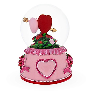 Two Hearts in Love Valentine's Day Musical Water Snow Globe