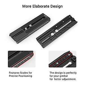 SMALLRIG Camera Extended Quick Release Plate Adapter for DJI RS 2 / RS 3 / RS 3 Pro & for Ronin-S Gimbal - 3031