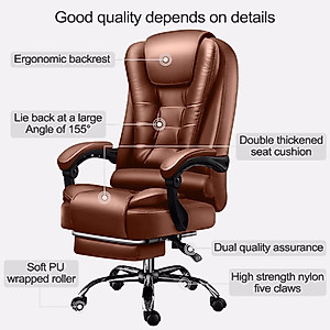 XUEGW Home Computer Chairs Office Chairs Big and Tall Desk Chair Back Support Computer Desk Chair Ergonomic High Back Cushion Lumbar Back Support