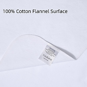 2 Pack Waterproof Crib Pad 27" x 50", Crib Mattress Protector Pad, Reusable Incontinence Flannel Crib Protector Pad for Baby, Toddler, Elders and Pets White