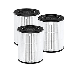 Nispira AP-T20FL True HEPA Replacement Filter Compatible with TotalClean 360° Tower Air Purifier AP-T20 AP-T20WT, 3 Packs
