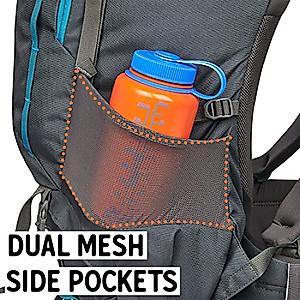 Kelty Asher Day Hiking Pack, 18-85 Liter Capacity, Hiking, Backpacking, Travel Pack, Internal Frame 2023 Model (55L Beluga)