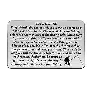 Memorial Gift for Fishing Lover Gone Fishing In Loving Memory Of Fishing Lover Dad Brother Papa Grandad (Gone Fishing)