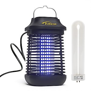 15W Bug Zapper, Mosquito Zapper Fly Zapper, Electronic Mosquito Repellent to Trap Bug Insect Fly Indoor Outdoor, 15W Bug Light & Extra 1 Replacement Lights