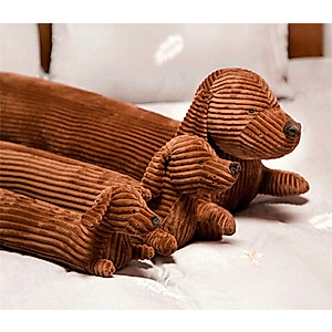 KOWAKA Dachshund Dog Plush Hug Pillow Soft Durable Stuffed Throw Cushion Dachshund Animals Hug Pillow for Sofa Chair Home Decoration Gifts for Kids (19.6inches)