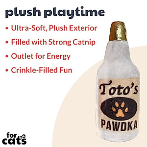 Huxley & Kent H&K Cat Toy | Toto's Pawdka | Plush Cat Toy with Catnip Inside | Funny Realistic Cat Gift | Fun, Durable, and Safe Cat Toys