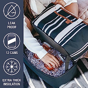CleverMade Premium Soft Sided Malibu Cooler-Tote, Spacious Top and Bottom Insulated Compartment, Made from Recycled Materials, Sand & Sable