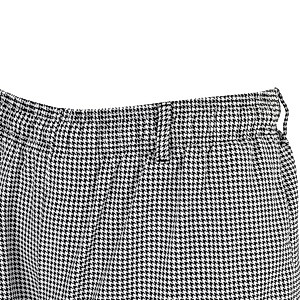 Mercer Culinary M61071HTL Genesis Women's Chef Cargo Pant in Hounds Tooth, Large, Black/White