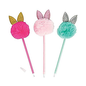 Fun Express Easter POM POM Bunny Pen - Stationery - 12 Pieces