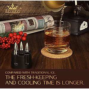 Gifts for Men Him,Whiskey Stones,Christmas Stocking Stuffers for Men,Cool Men Gifts for Christmas Anniversary Birthday from Wife Daughter,Unique Bourbon Gifts,Whiskey Gifts for Men Who Have Everything