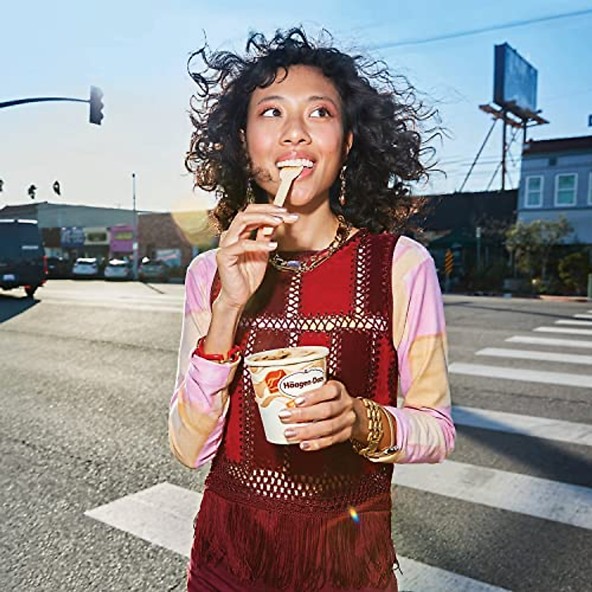 Haagen-Dazs Ice Cream, White Chocolate Raspberry Truffle, 14 Fl Oz (Frozen)