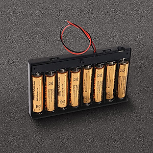 Aobao 5pcs 8 x 12V AA Battery Holder Case Box with ON/Off Switch and Leads Wire Cover