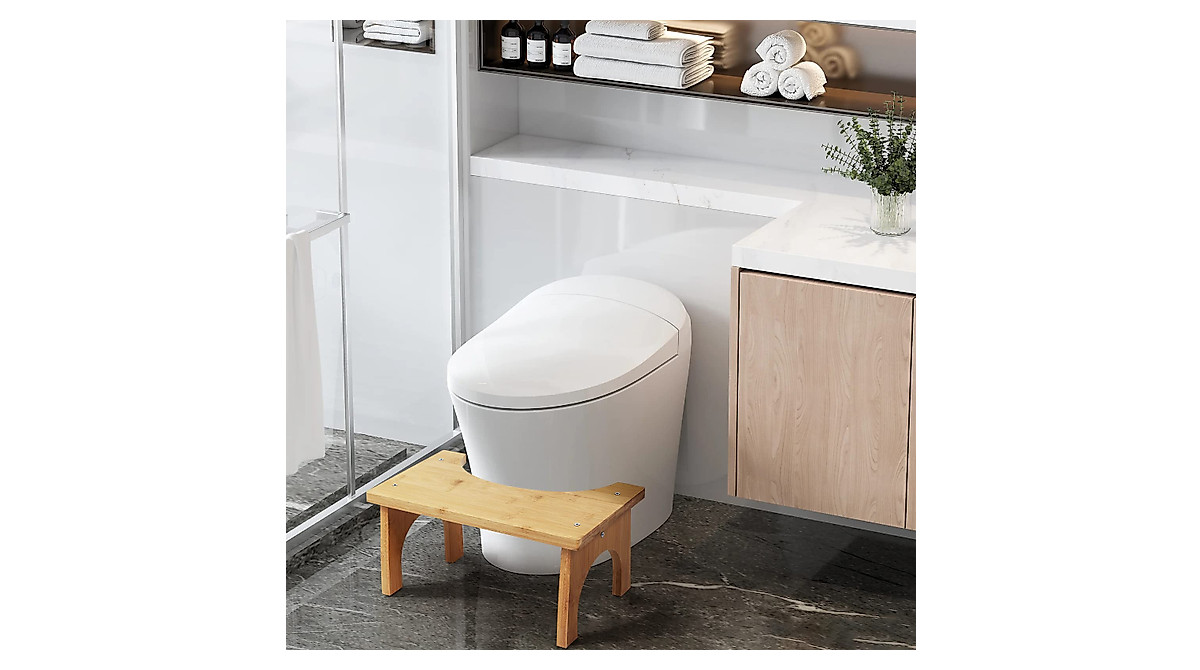 Bamboo Toilet Stool for Comfortable Squatting