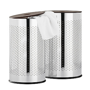Torre & Tagus 1218-171000 Metro Chrome Laundry Basket, Set of 2
