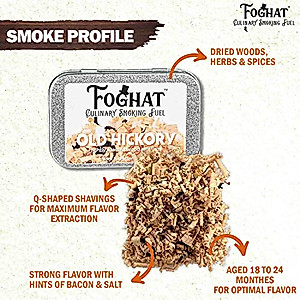 Old Hickory Wood Smoking Chips for Smoking Gun, Glass Cloche or Foghat Cocktail Smoker | Foghat Culinary Smoking Fuel (4oz) | Infuse Bourbon, Cheese, Meats, BBQ, Salt, Butter and More!