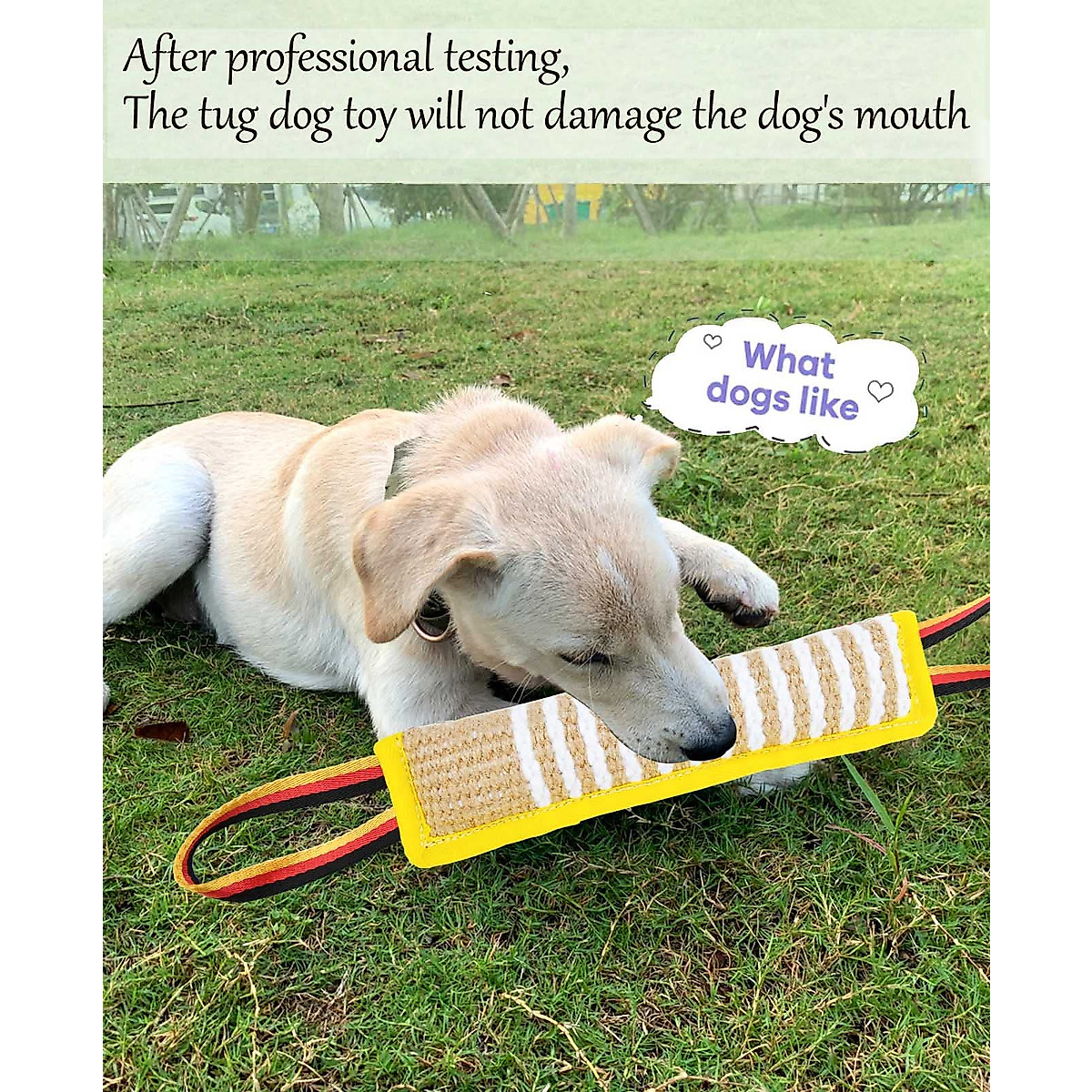 Clysoru Dog Tug Toy Dog Tough Jute Bite Pillow - Durable Training Equipment - Puppy to Large Dogs Interactive Toy for Large Dogs and Small Dogs