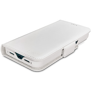 Dreem Fibonacci Wallet Case for iPhone 14 Pro | 2-in-1 Detachable Vegan Leather Cover with Built-in Kick-Stand, RFID Blocking Card Holder, MagSafe Compatible [White]