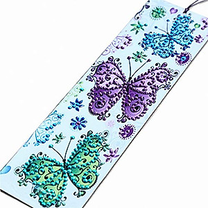 Bskifnn 2Pack Diamond Painting Bookmarks DIY Bookmarks with Tassel Great Gifts for Christmas, Thanksgiving, New Year, Birthday
