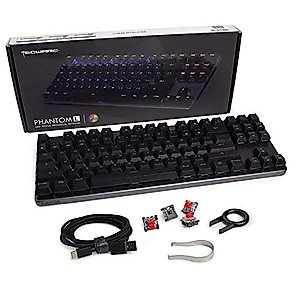 Tecware Phantom L, Low Profile Mechanical Keyboard, RGB LED, Outemu Blue Switch…