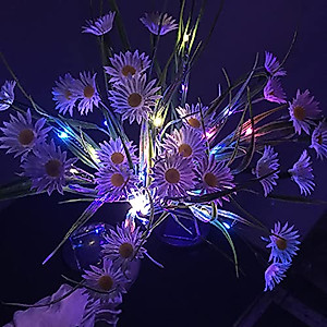 AMZSTAR Solar Garden Stake Lights,28 LED Daisy Flower Decorative Lights Outdoor Waterproof Solar Powered Landscape Lights for Yard/Patio/Walkway/Pathway/Path Light (White)