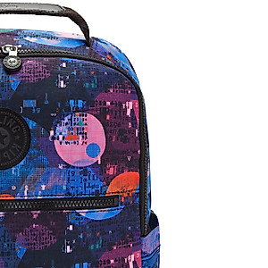 Kipling Women's Shelden 15" Laptop, Adjustable Straps, Front Zip Pocket, Nylon Backpack, Galaxy Illusion, 12''L x 15.5''H x 5''D