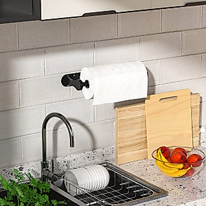 Swaitee Paper Towel Holder, Easy Tear Wall Mount Under Cabinet
