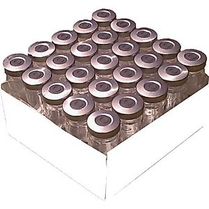 10mL Sterile and Sealed Clear Glass Vial - 25 Pack (Silver)