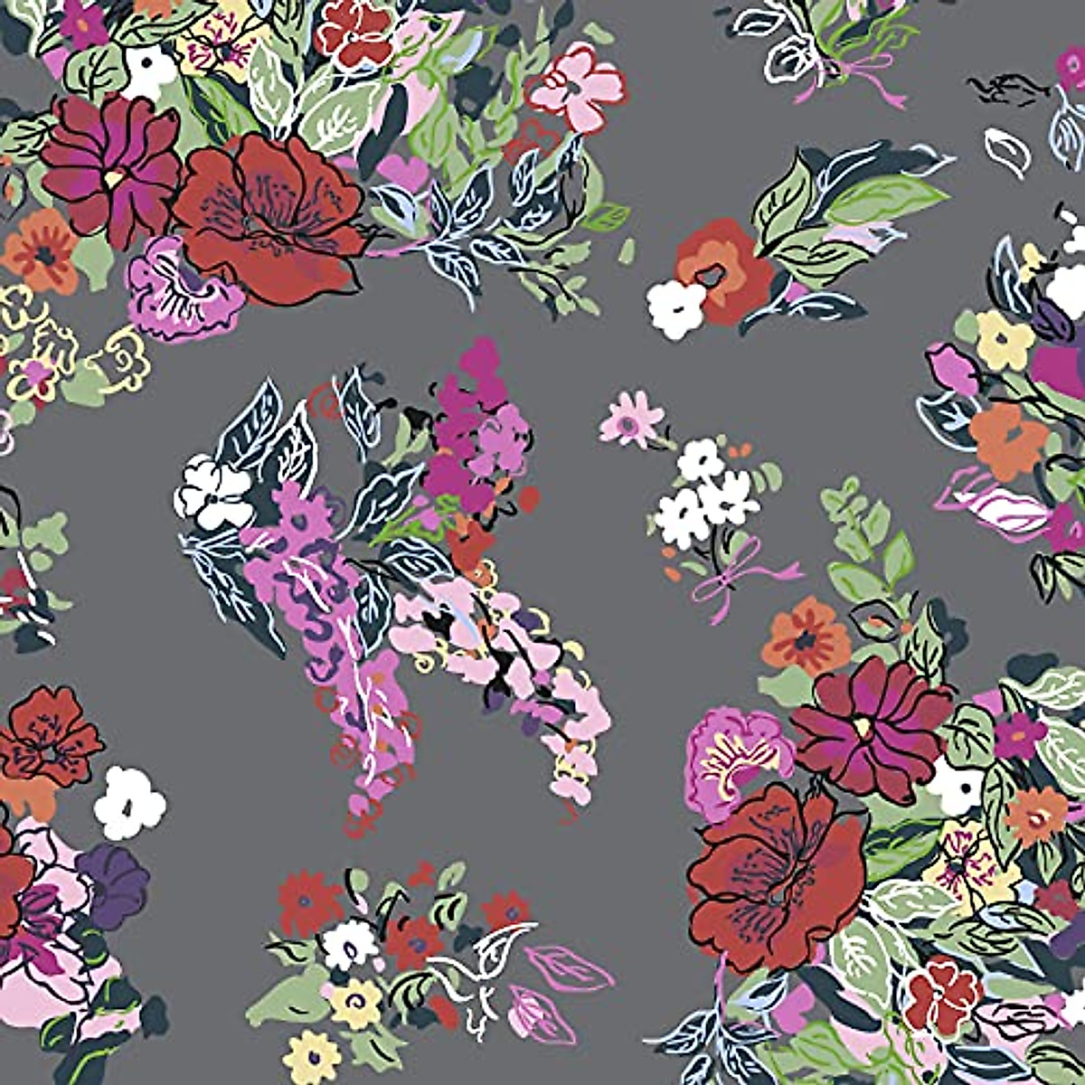 Vera Bradley Women's Cotton Riley Compact Wallet With RFID Protection, Hope Blooms - Recycled Cotton, One Size