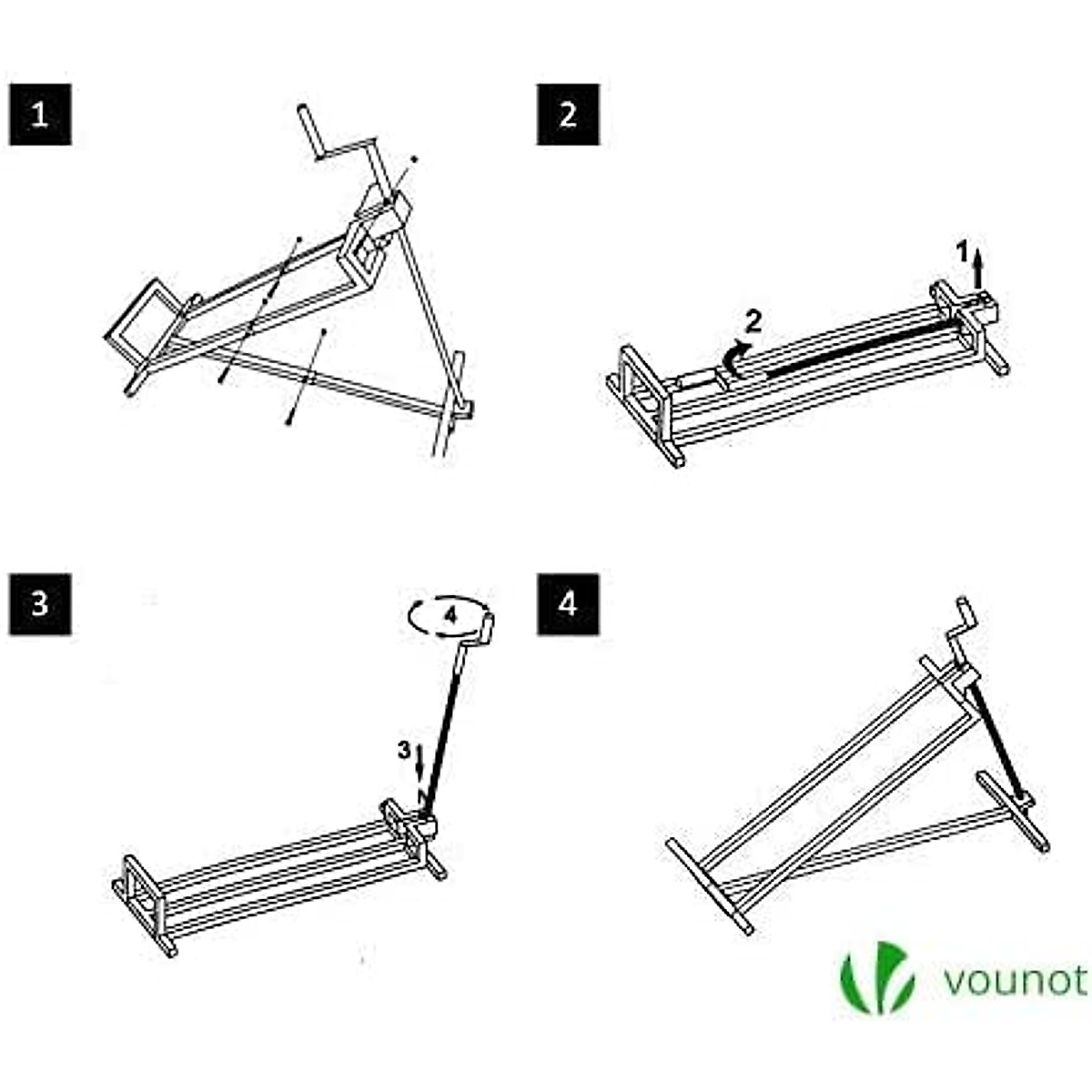 VOUNOT Ride on Lawn Mower Lift Jack, Telescopic Maintenance Jack for Lawn mowers and Garden Tractors, Weight Capacity 880 Lbs, Red