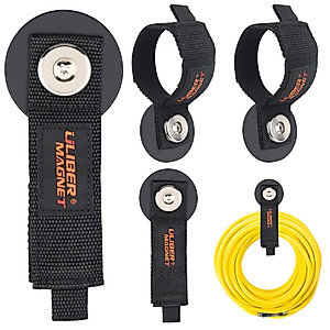 ULIBERMAGNET Strong Magnetic Storage Hooks,Heavy Duty Magnetic Garage Storage Tool Organizer,Extension Cord,Hose, Cable, Rope,Tools for Garage,Pick-up,RV and Workshop(4 Pack/2.59INCH)