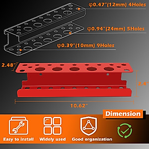 ULIBERMAGNET Magnetic Screwdriver Holder,Heavy Duty Pliers Metal Organizer Rack,Wall Mount Garage Organizer for Screwdriver, Plier, Shears,Tools Holder Rack for Garage,Tool Cart,Pegboards,Workbench
