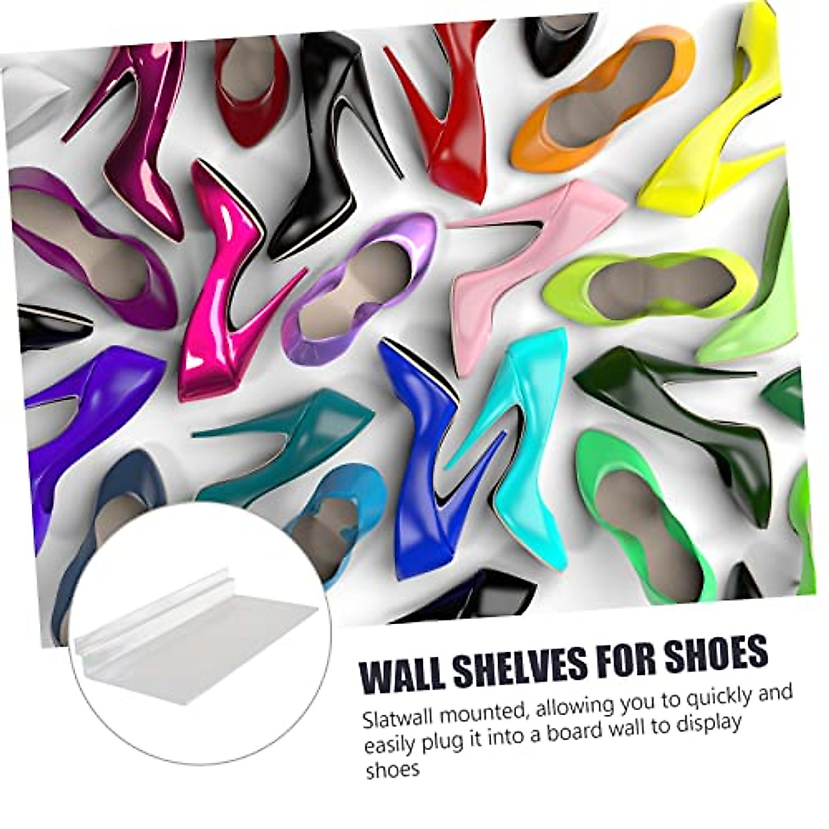 DOITOOL 6pcs Home Shoe Floating Collection Sneaker Store Boutiques Shelves Displaying Supplies Shelf Wall Accessories Clear Acrylic Plastic for Stores Shoes Display Showcase