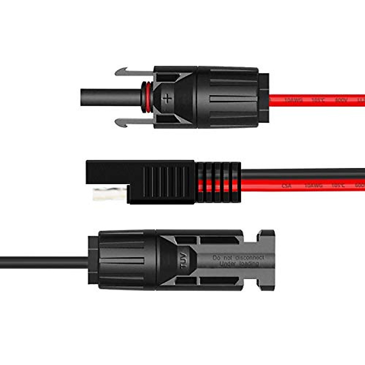 AJDPOI Solar to SAE Connectors Adapter 10AWG Cable Connector with SAE to SAE Polarity Reverse Connectors for RV Solar Panels