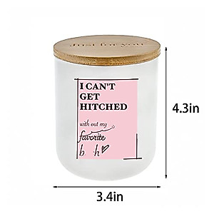 Lihome Bridesmaid Gifts - Maid of Honor Gifts, Bridesmaid Proposal Gifts, Will You Be My Bridesmaid, Funny Bridesmaid Scented Candles Handmade Ceramic Jar 11.5oz Natural Soy Wax(Sandalwood Rose)