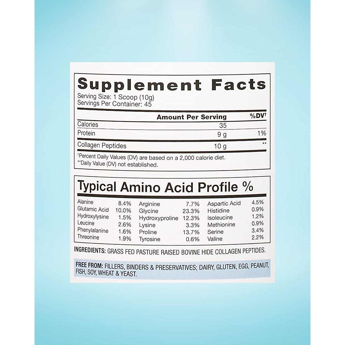 BioOptimal Collagen Peptides Powder - Grass-Fed, Pasture-Raised Hydrolyzed Protein Supplement for Skin, Hair, & Nails - Non-GMO, Zero Sugar Daily Supplement for Men & Women (45 Servings)