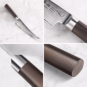 Cangshan HAKU Series 6-Inch Boning Knife with Sheath, Forged X-7 Damascus Steel, 501073