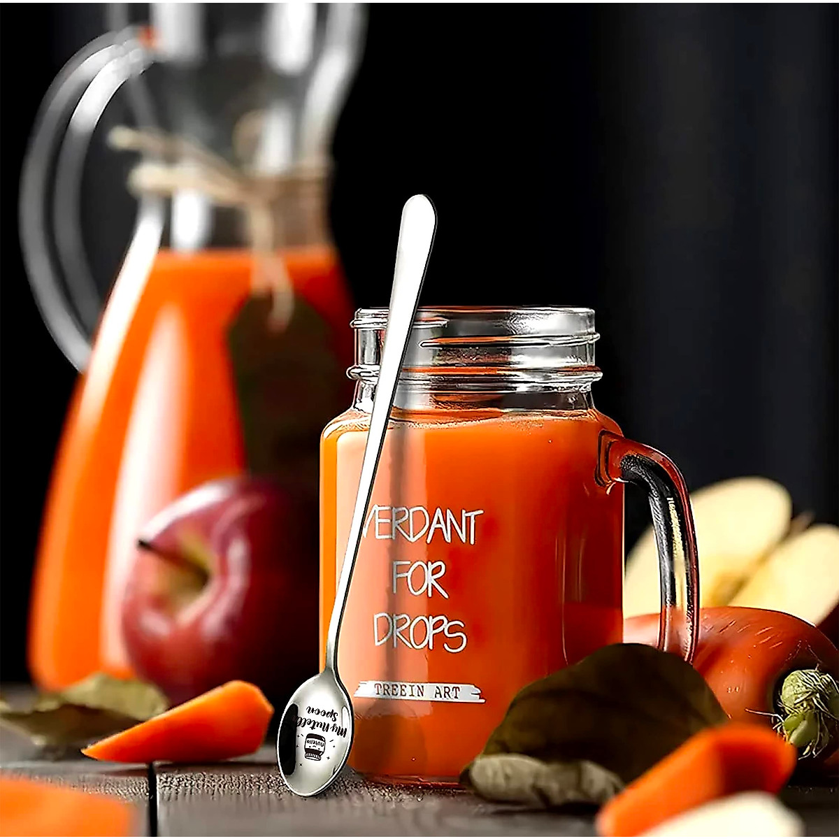 My Nutella Spoon Funny Stainless Steel Engraved Spoon, Long Handle Coffee Tea Spoon Dessert Ice Cream Spoon, for Nutella Lover Teens Women Men Besties Best Friends Spoon Gifts