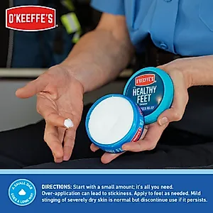 O'Keeffe's for Healthy Feet Foot Cream, Guaranteed Relief for Extremely Dry, Cracked Feet, Instantly Boosts Moisture Levels, 6.4 Ounce Jar, Value Size, (Pack of 1)