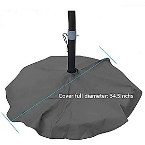 Patio Umbrella Base Cover Heavy Duty Round Base Stand Cover Parasol Base Cover Waterproof Sunscreen Anti-UV - Fits Bases up to 24"