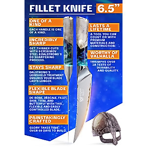 Dalstrong Valhalla Series Fillet Knife 6.5" Bundled with Chef Knife 8" - w/Leather Sheath